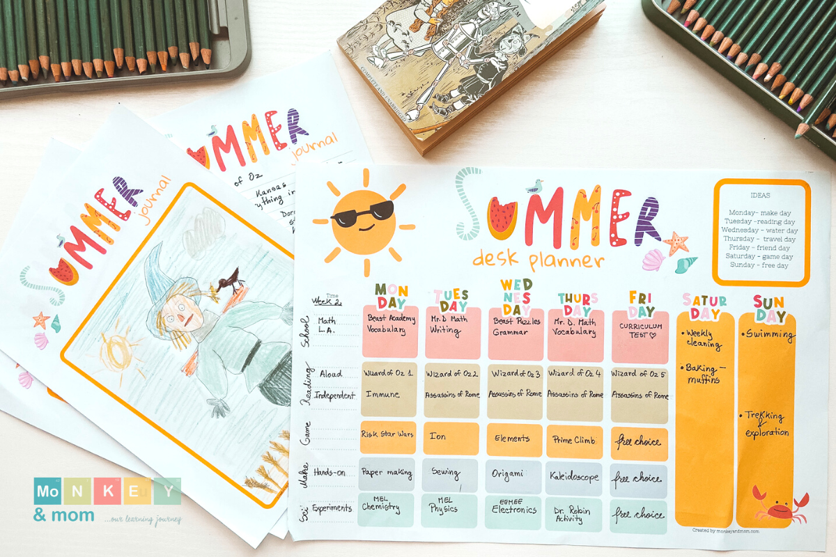 Summer Homeschooling- Academic Learning & Planning -part 1 - Monkey And Mom